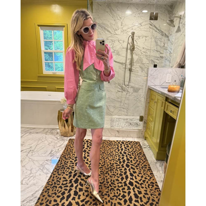 Big Bow Blouse - Pink Pinstripe – BURU