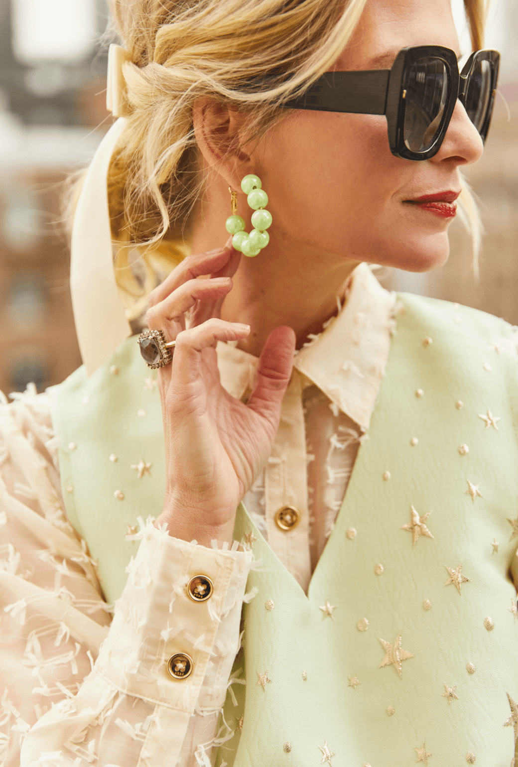 Mel Button Down Shirt - Ivory Bows – BURU