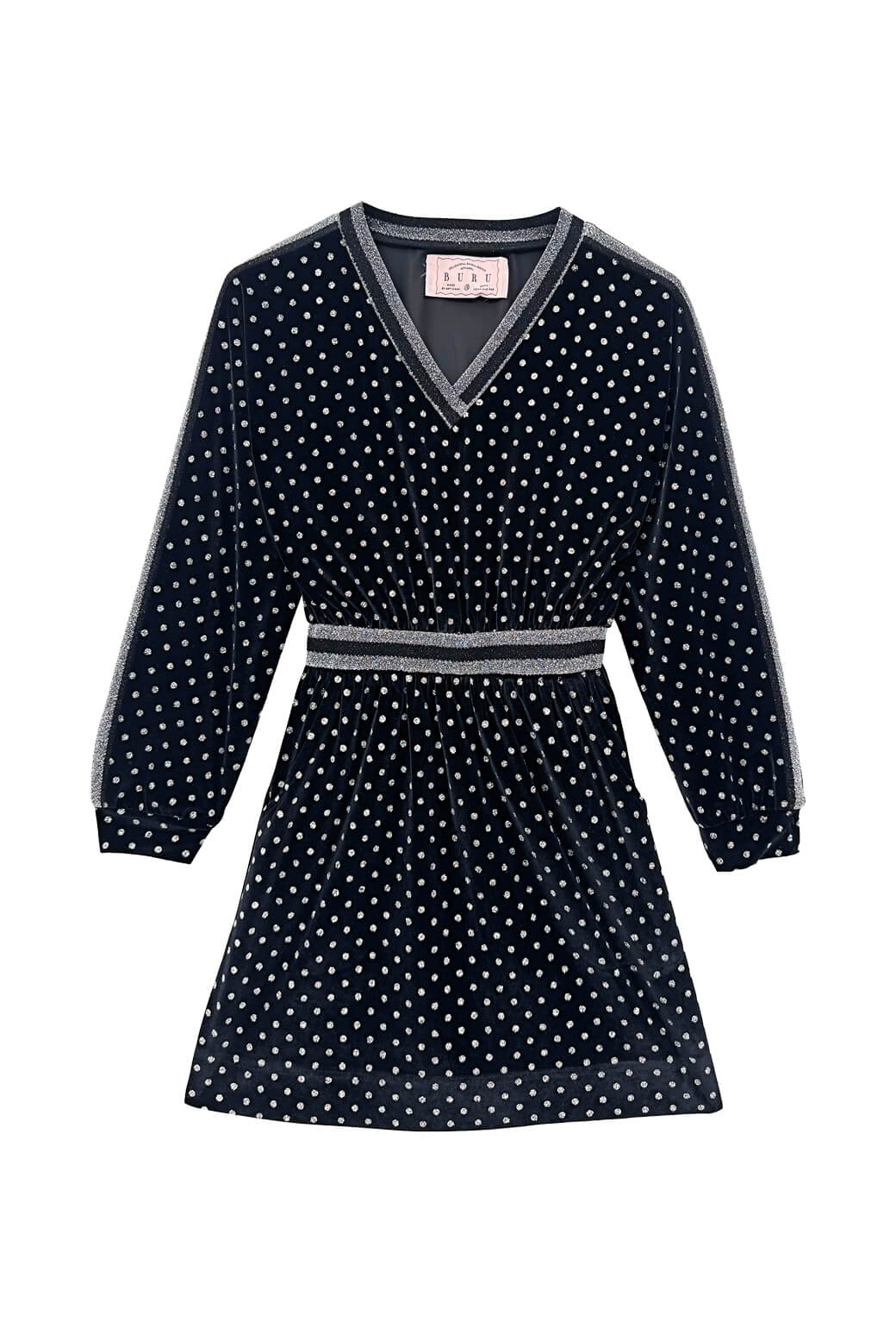 Mini Track Dress - Velvet Sparkle Dot – BURU